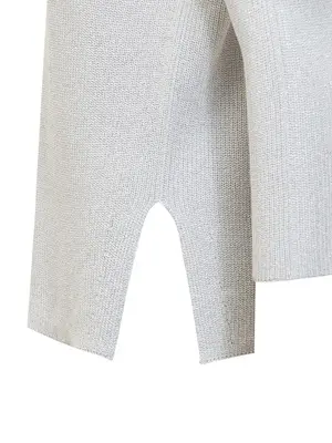Fabiana Filippi Lurex Detail Fisherman's Knit Jumper - White