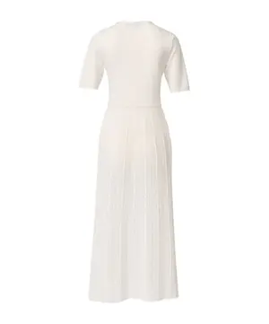 Fabiana Filippi Short Sleeve Belted Pleated Maxi Dress