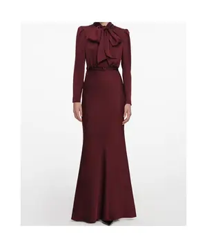 SELF-PORTRAIT Satin Maxi Dress