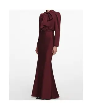 SELF-PORTRAIT Satin Maxi Dress