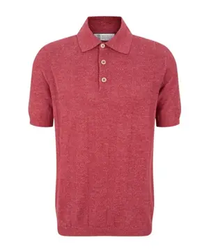 Brunello Cucinelli Short-sleeved Polo Shirt - Red