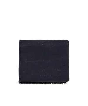 Brunello Cucinelli Lurex Fringed Scarf - Black