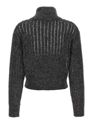 Brunello Cucinelli Lurex-detail Zip-up Cardigan