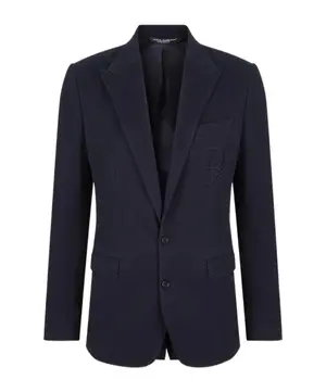 Dolce & Gabbana Logo-appliqué Blazer - Black