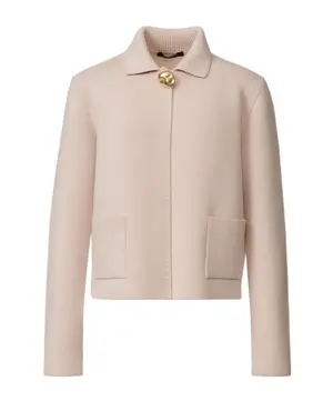Fabiana Filippi Textured Knit Jacket With Nugget Detail
