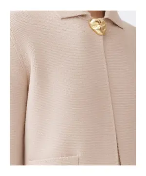 Fabiana Filippi Textured Knit Jacket With Nugget Detail