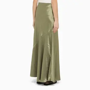 Vince Crinkled-finish Satin Maxi Skirt