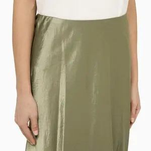 Vince Crinkled-finish Satin Maxi Skirt