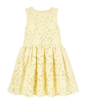 SELF-PORTRAIT Sleeveless Lace Dress - Yellow