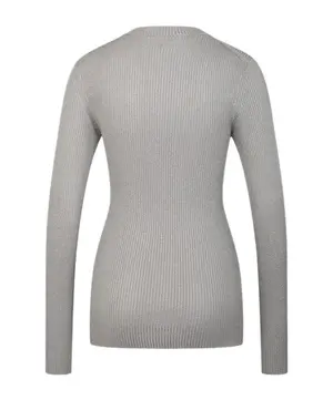 Fabiana Filippi Ribbed Knit Long Sleeve Pullover - Roccia
