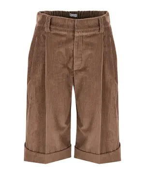 Brunello Cucinelli Belt Loop Shorts - Brown