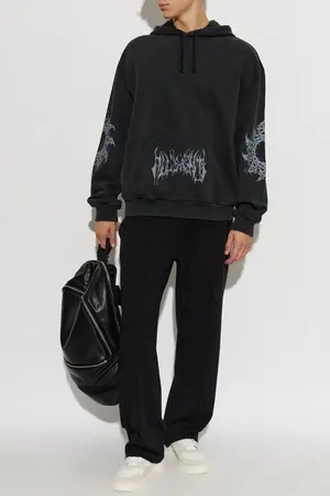 ALLSAINTS Long Sleeve Hooded Sweatshirt With Graphic Detail