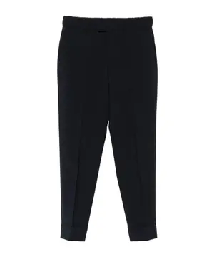 BERWICH Cropped Turn-up Trousers - Blue