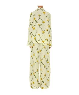 Burberry Dandelion-print Silk Trousers