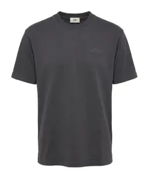 AUTRY Logo-embroidered Cotton T-shirt - Grey
