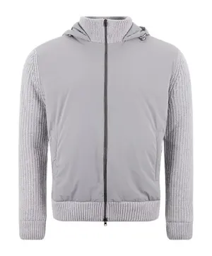 Herno Ribbed-knit Jacket - Gray