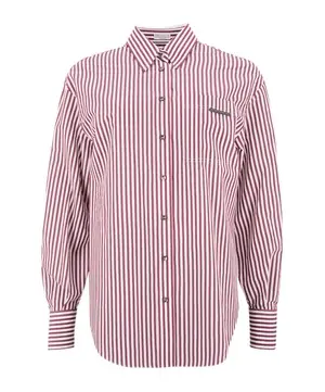 Brunello Cucinelli Long-sleeved Striped Shirt - Pink
