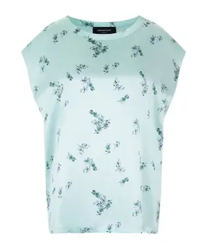 Fabiana Filippi Silk-satin T-shirt With All-over Print