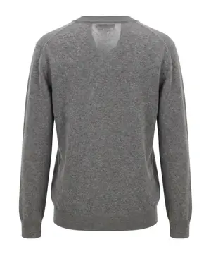 Malo Long-sleeved V-neck Sweater - Roccia