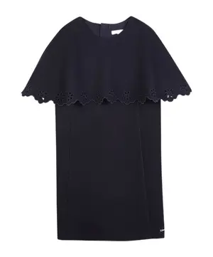 Chloé Scalloped Cape Dress