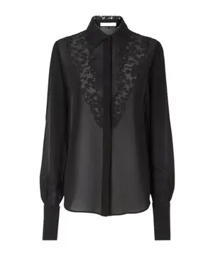 Fendi Georgette Shirt - Black