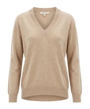 Malo Long-sleeve V-neck Sweater - Light Sand