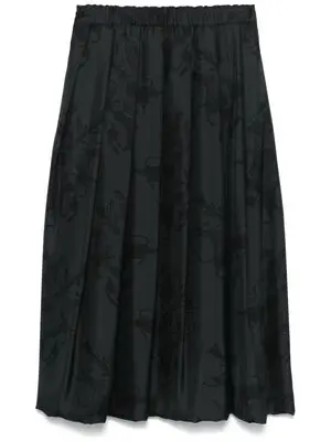 Fabiana Filippi Pleated Midi Skirt With Elastic Waist