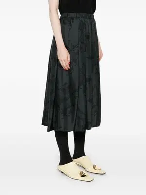 Fabiana Filippi Pleated Midi Skirt With Elastic Waist