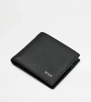 TOD'S Logo-plaque Pebbled-leather Wallet