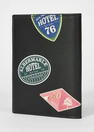 Paul Smith Hotel Sticker Leather Passport Holder