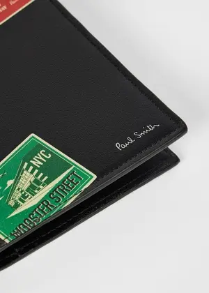 Paul Smith Hotel Sticker Leather Passport Holder