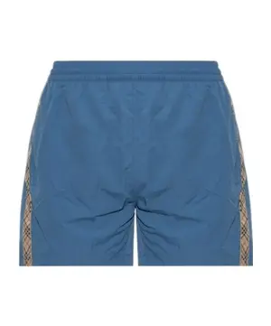 Burberry Elastic Waist Swimming Trunks - Blue