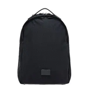 Giorgio Armani Mesh Backpack With Leather Inserts And Adjustable Shoulder Straps