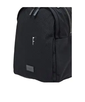 Giorgio Armani Mesh Backpack With Leather Inserts And Adjustable Shoulder Straps