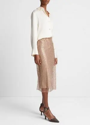 Vince Beaded Sequined Skirt