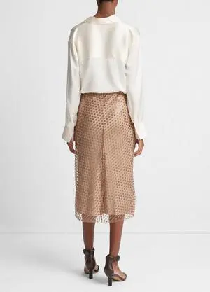 Vince Beaded Sequined Skirt