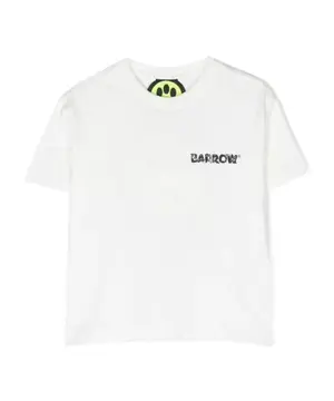 BARROW Illustration-print Cotton T-shirt - White