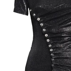 Rabanne Draped Button Jersey Top