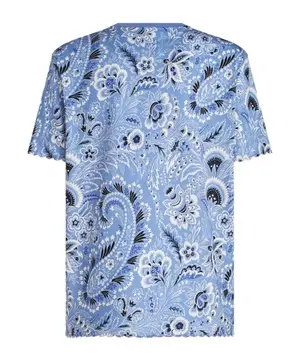 Etro Paisley Print Crewneck T-shirt - Blue