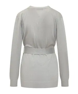 Missoni Metallic-threading V-neck Belted Cardigan