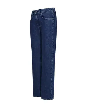Off-White Logo Patch Straight Leg Jeans