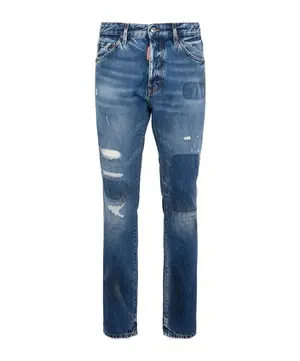 Dsquared2 Worker Wash Teddy Jeans - Blue