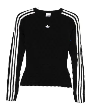 Adidas Crew-neck Long-sleeve Sweater - Black