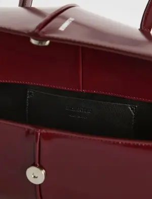 JIL SANDER Linea Piped Leather Shoulder Bag