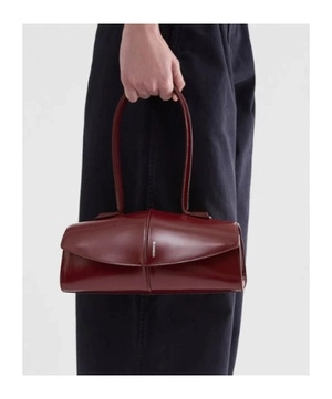 JIL SANDER Linea Piped Leather Shoulder Bag