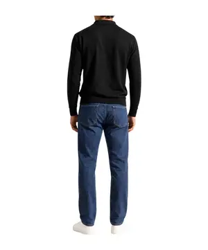 Rains Long-sleeved Polo Shirt - Black