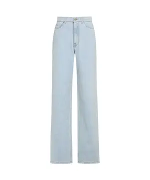 Nina Ricci Logo-patch High-rise Boyfriend Jeans - Gray