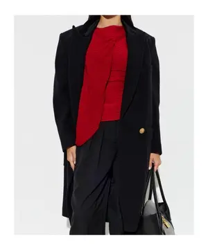 Balmain Collared Long-sleeved Coat