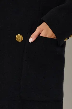 Balmain Collared Long-sleeved Coat