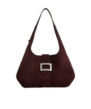 ROGER VIVIER Belle Vivier Small Hobo Bag - Burgundy